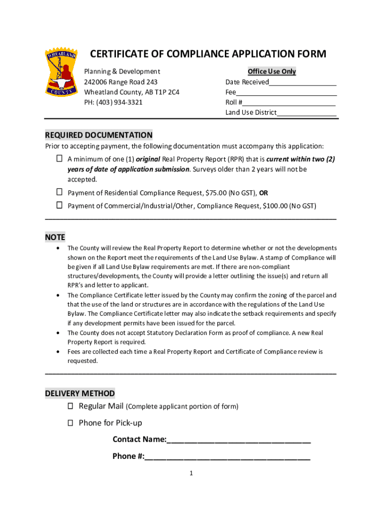 Fillable Online Certificate of Compliance Application - lincoln.ne.gov Fax Email Print - pdfFiller