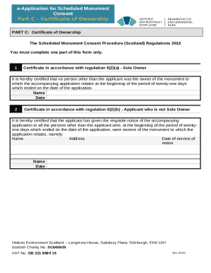 PART B. Scheduled Monument Consent Application Part C Doc Template ...