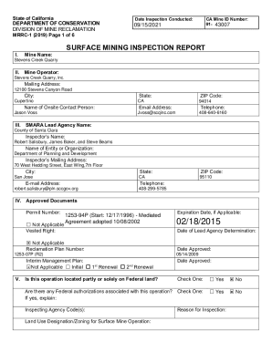 Fillable Online CA Mine ID Number: Fax Email Print - pdfFiller