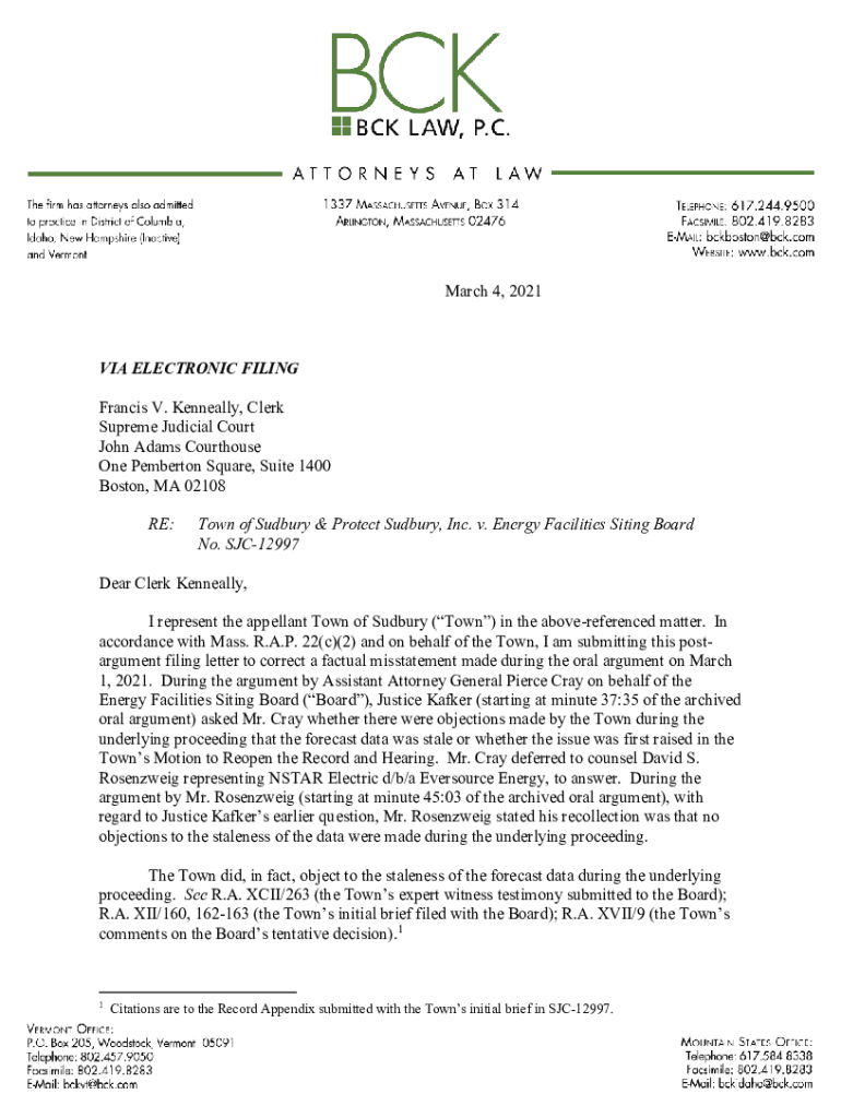 Fillable Online E-filing in the Supreme Judicial Court Clerk's Office ...