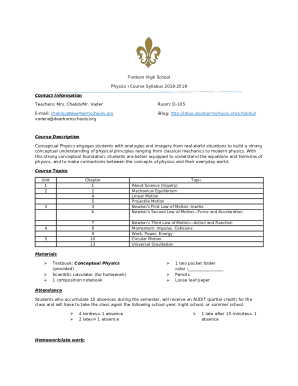 Mrs. Chebib and Mr. Vader's Physics ClassDearborn Public ... Doc Template | pdfFiller