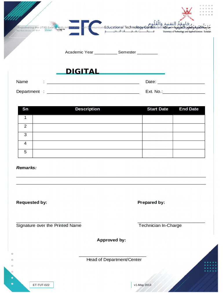 Academic Year Semester Doc Template | pdfFiller