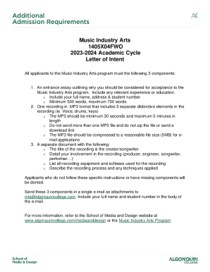 Fillable Online Music Personal Statement Examples Fax Email Print - pdfFiller