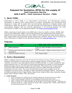 Request for Quotation (RFQ) External CFM Evaluation REF Doc Template | pdfFiller