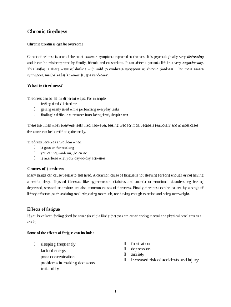 Fatigue: a practical approach to diagnosis in primary care - PMC Doc ...