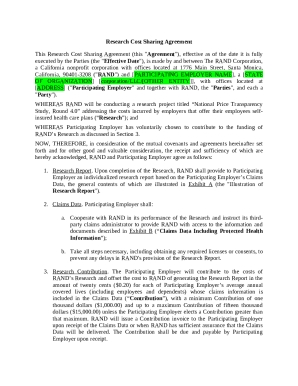 Cost Sharing Agreement - AAUP Doc Template | pdfFiller