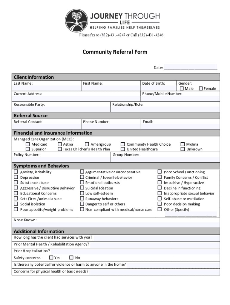 Fillable Online Physician FAXed Referral Form - Birth23.org Fax Email ...