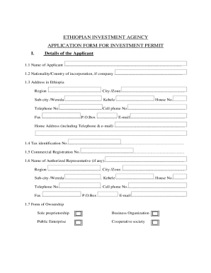 Fillable Online Notes on Investment Permit Application Form (Expansion ...