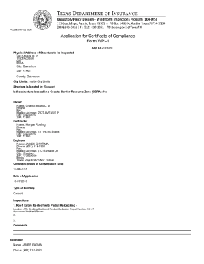 Fillable Online Application for Certificate of Compliance Form WPI-1 Fax Email Print - pdfFiller