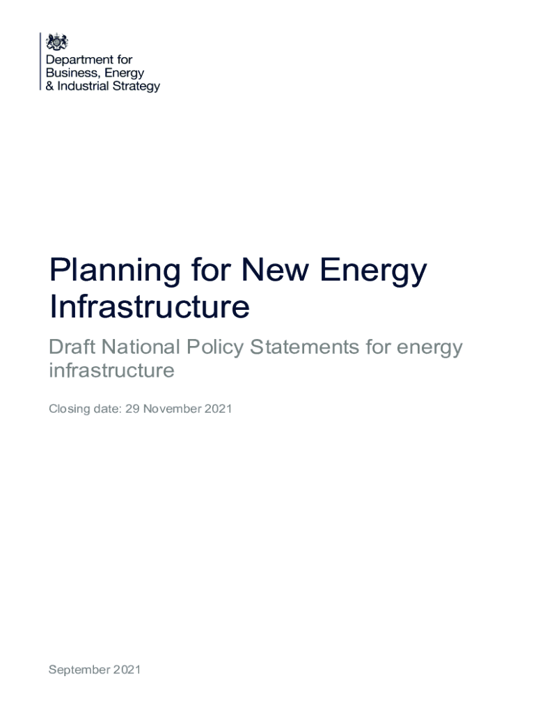 Fillable Online Planning for New Energy Infrastructure. Draft National ...