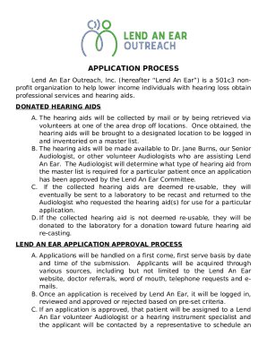 lend an ear application approval process - Lendanear Doc Template ...