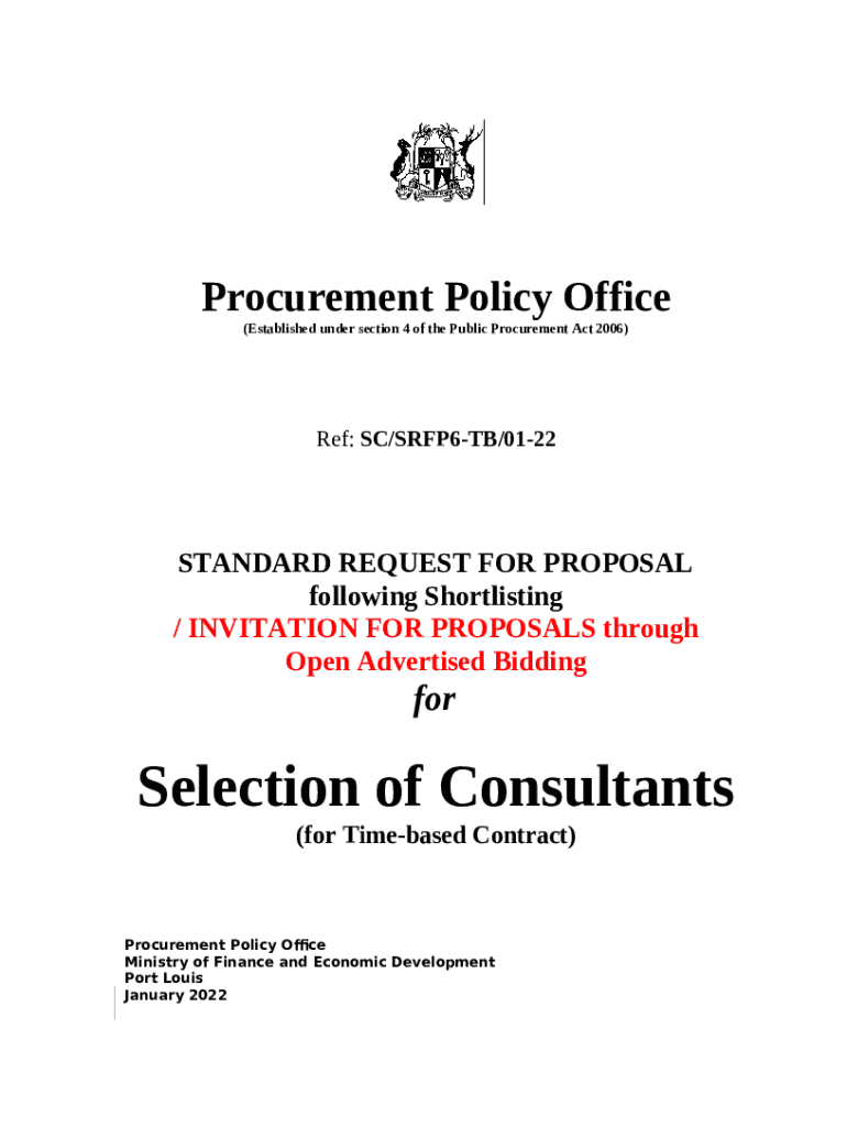 procurement policy office mauritius Doc Template | pdfFiller
