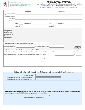 Fillable Online Formulaire Option Vente Fax Email Print - pdfFiller