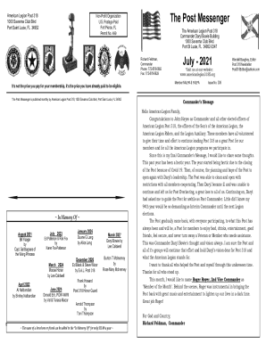 Fillable Online American Legion Post 318 - Port St. Lucie, FL - Yellow ...