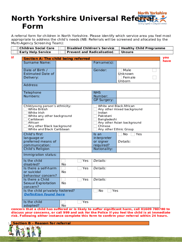 Using the Children and Families Universal Referral Doc Template | pdfFiller