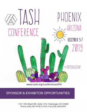 Fillable Online TASH Conference Fax Email Print - pdfFiller