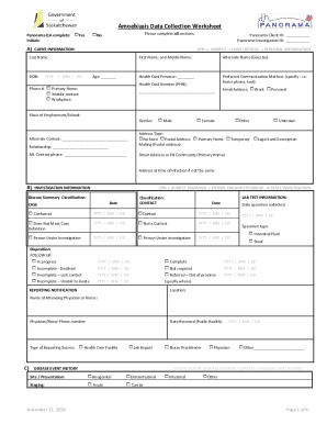 Fillable Online Amoebiasis Data Collection Worksheet - eHealth ...