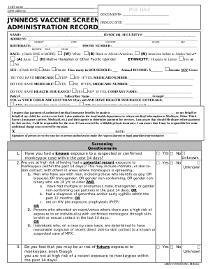 Smallpox/Monkeypox Vaccine Ination Statement - CDC Doc Template | pdfFiller