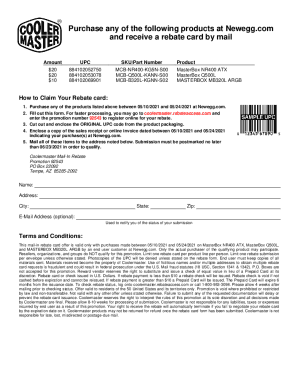 Fillable Online How to Claim Your Rebate card: Fax Email Print - pdfFiller