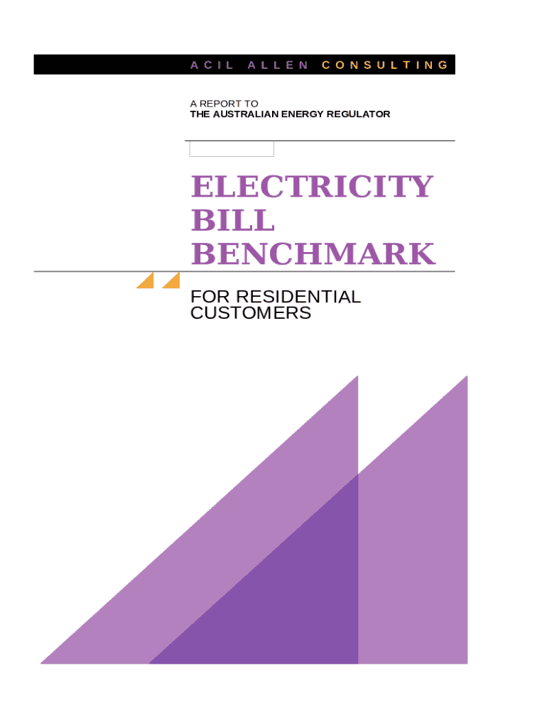 ACIL Allen electricity bill benchmarksFinal data and report Doc ...