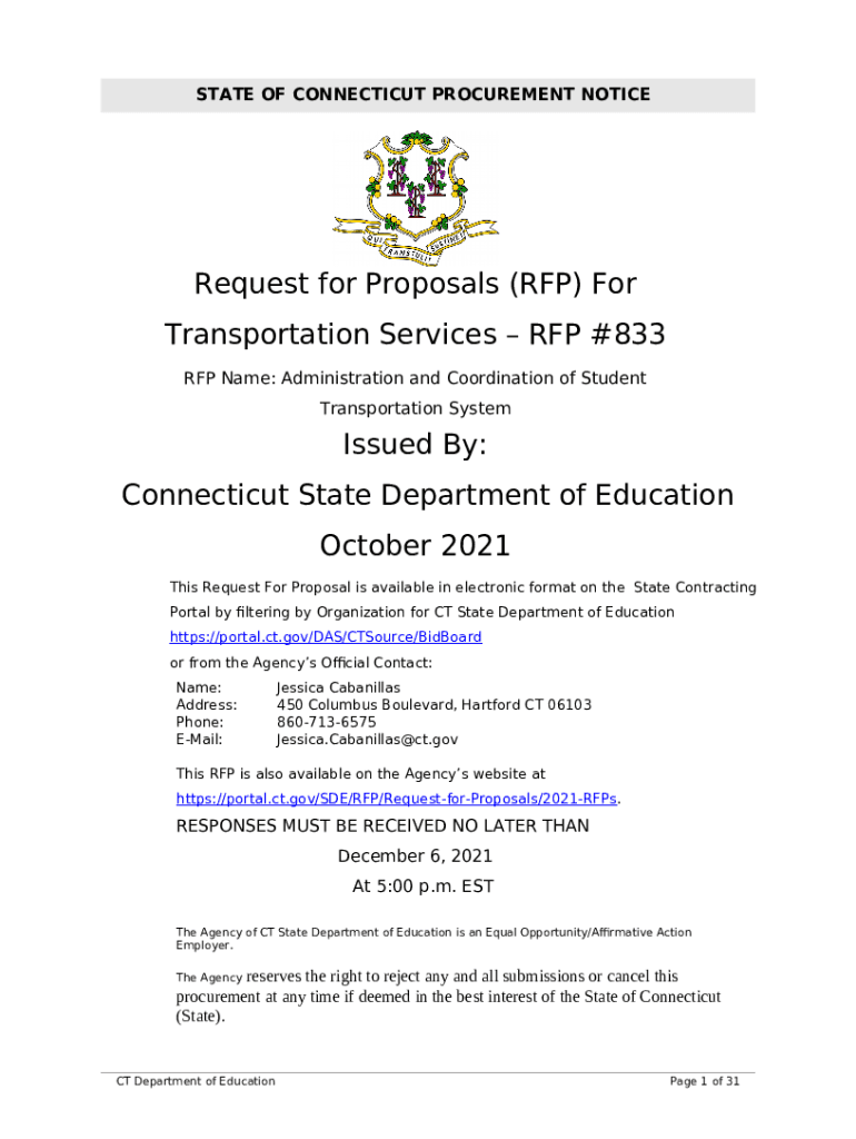 PUBLIC NOTICE REQUEST FOR PROPOSALS The State of ... Doc Template ...