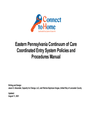Fillable Online Connect to Home Coordinated Entry System Policies and ...