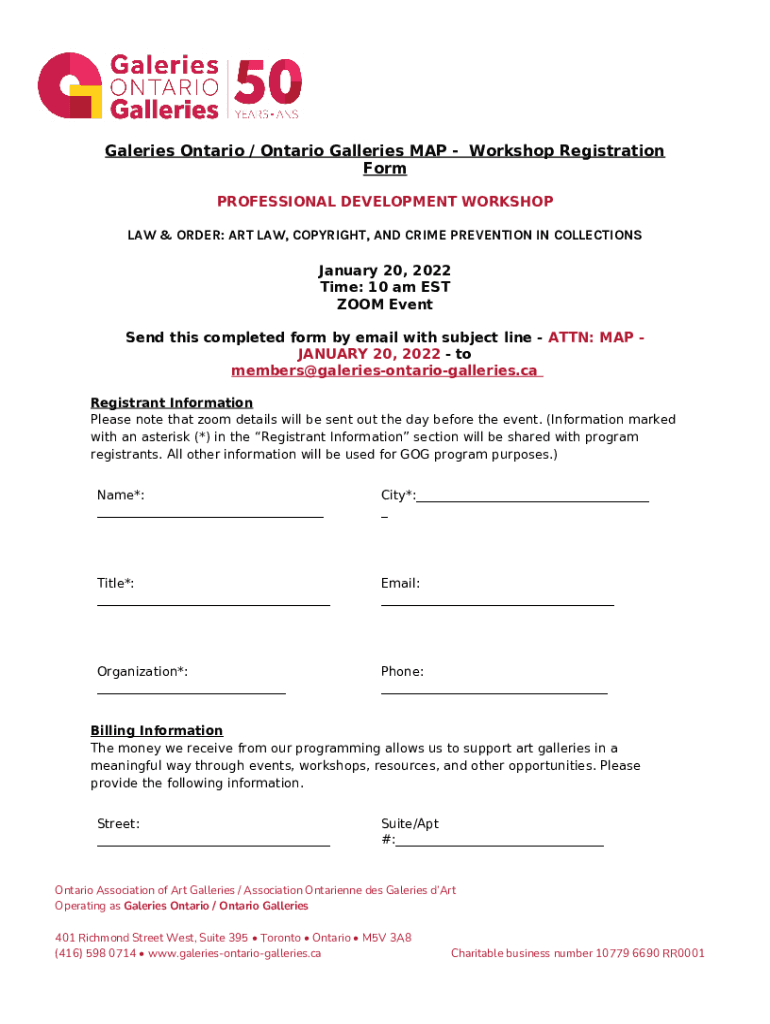 MAP - Workshop Series Registration Doc Template | pdfFiller