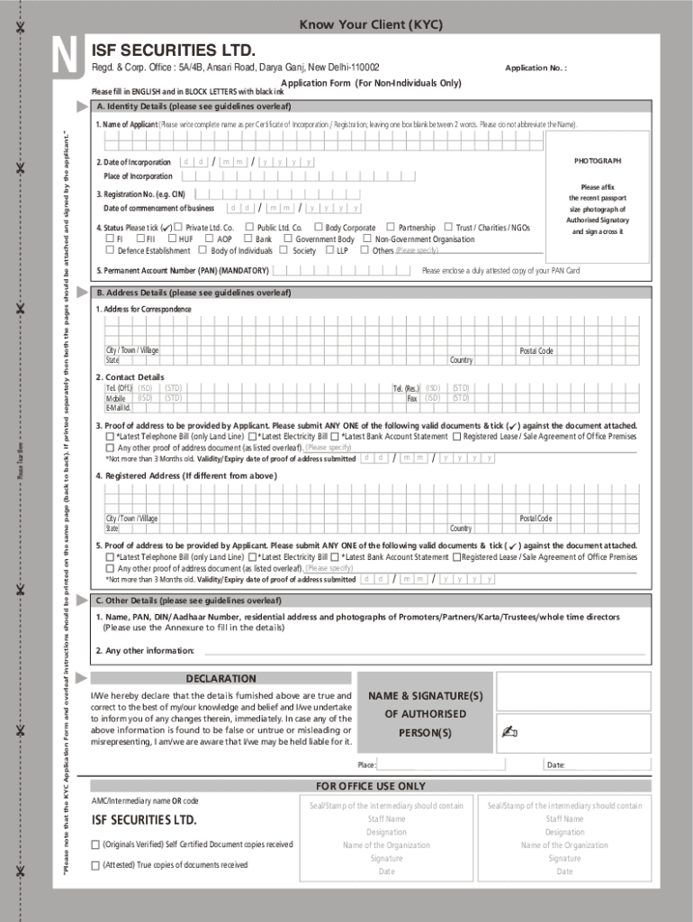 Fillable Online Know Your Client, KYC Related FAQ's - Tata Mutual Fund Fax Email Print - pdfFiller