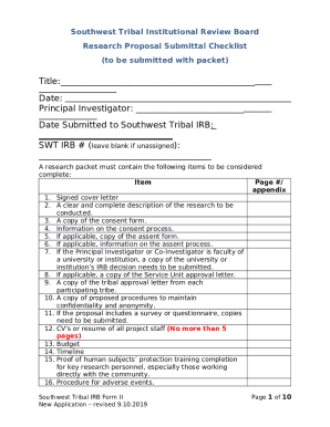 Institutional Review Boards - Research - Indian Health Service Doc Template | pdfFiller