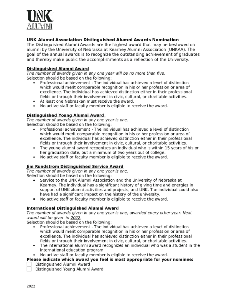 They're Outstanding! Five UNK seniors recognized by Alumni ... Doc Template | pdfFiller