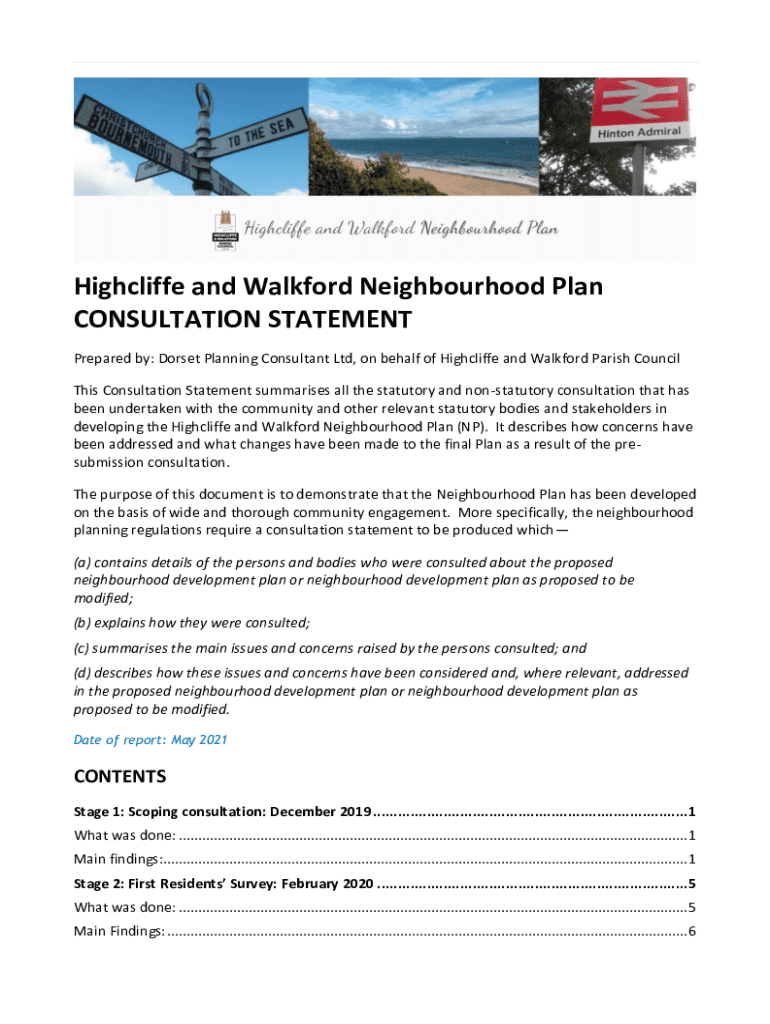 Fillable Online Shaftesbury Neighbourhood Plan Consultation Statement ...