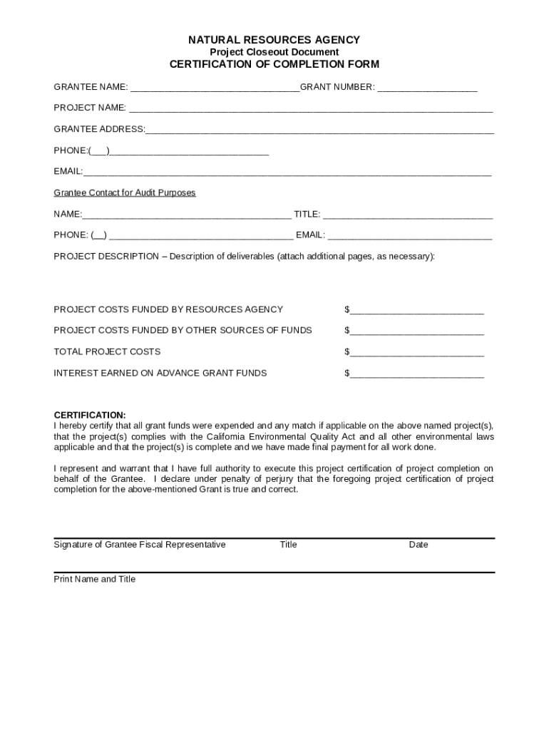 Certification-of-Completion--for-Development-Projects.doc - resources ca Doc Template | pdfFiller