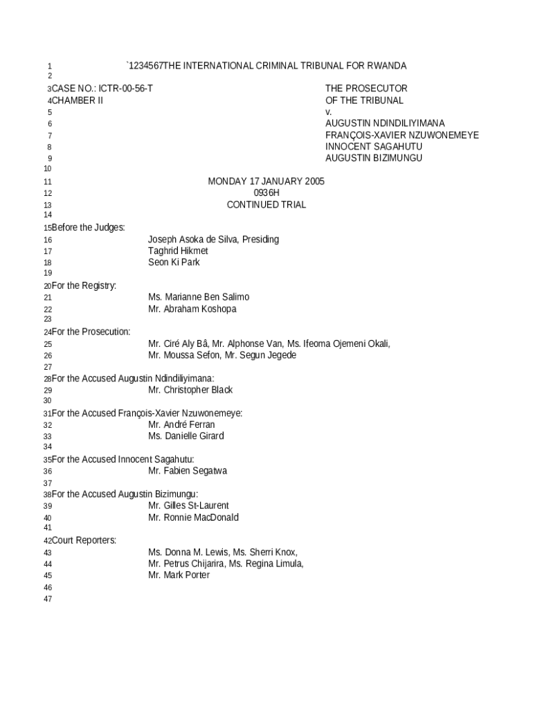 1234567THE INTERNATIONAL CRIMINAL TRIBUNAL FOR RWANDA Doc Template ...