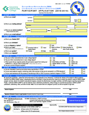 Fillable Online SNNA-LSAMP Application Form Fax Email Print - pdfFiller