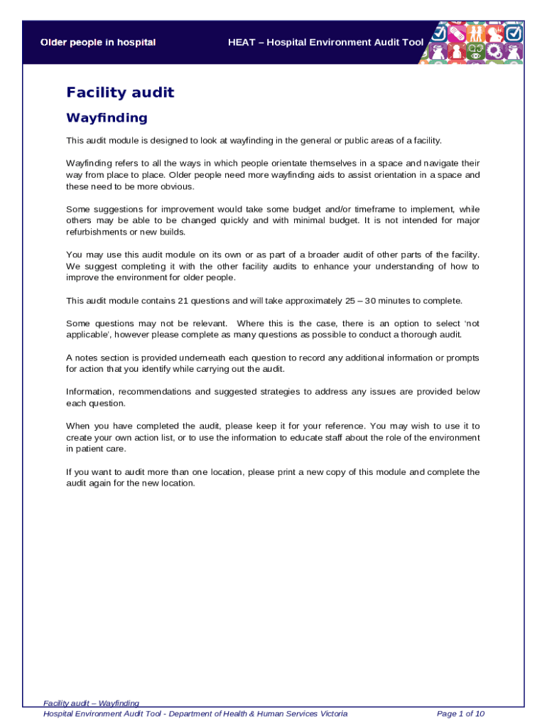 Facility audit: Wayfinding, signage and use of colour - Health.vic Doc ...