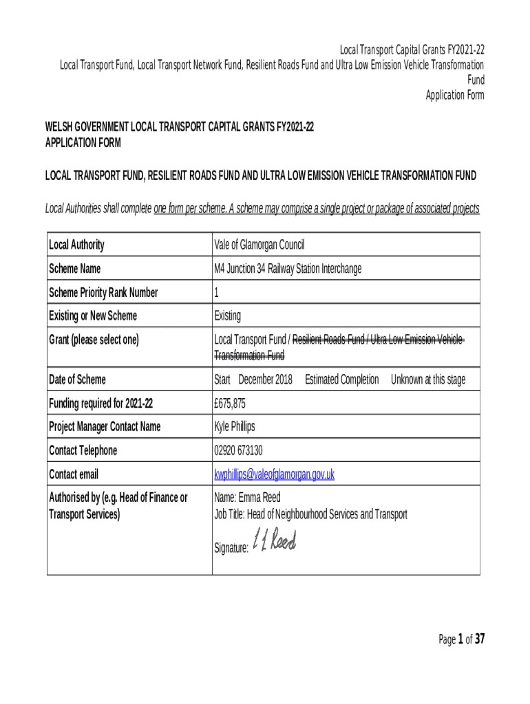 LTF - M4 J34 Railway Station Interchange application 2021-22 FINAL Doc ...