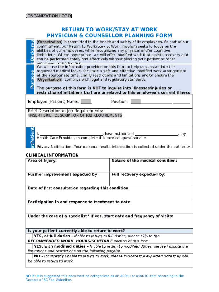 Returning to Work After Medical Leave: Your Rights, Prep, ... Doc ...
