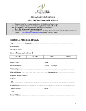 Fillable Online Postgraduate-Bursary-Application-form-1.pdf Fax Email ...
