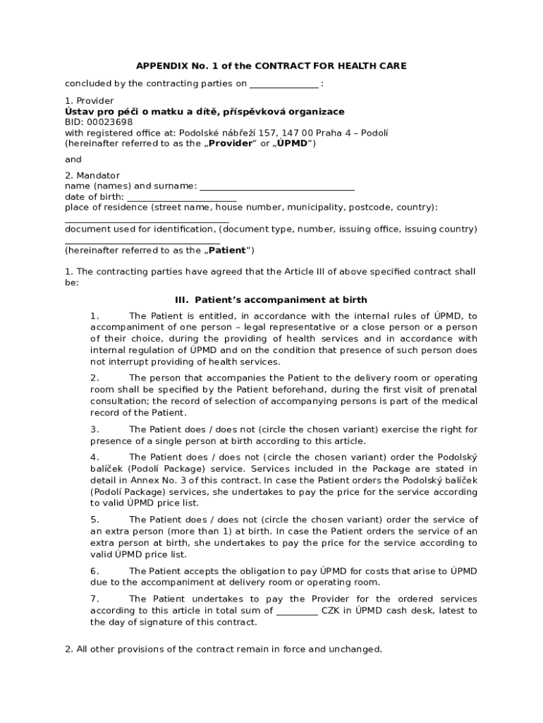 TEMPLATE PRIMARY CARE GP CONTRACT Doc Template | pdfFiller