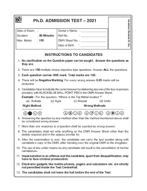 Fillable Online Sample Question (Ph.D Admission Test: 2021) Group A Fax ...