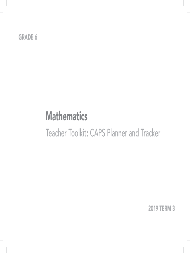 Fillable Online nect org Mathematics - Teacher Toolkit: CAPS Planner ...