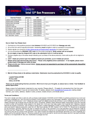Fillable Online Enermax Product Amount UPC - Newegg.com Fax Email Print - pdfFiller