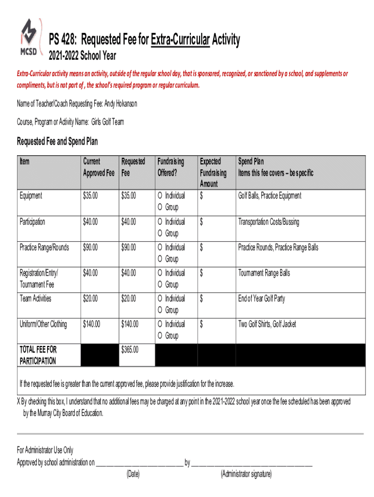 Fillable Online New Provincial Policy Will Support Extracurricular ...