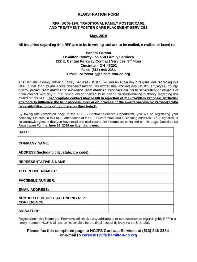 Family Foster Care Services RFP Doc Template | pdfFiller