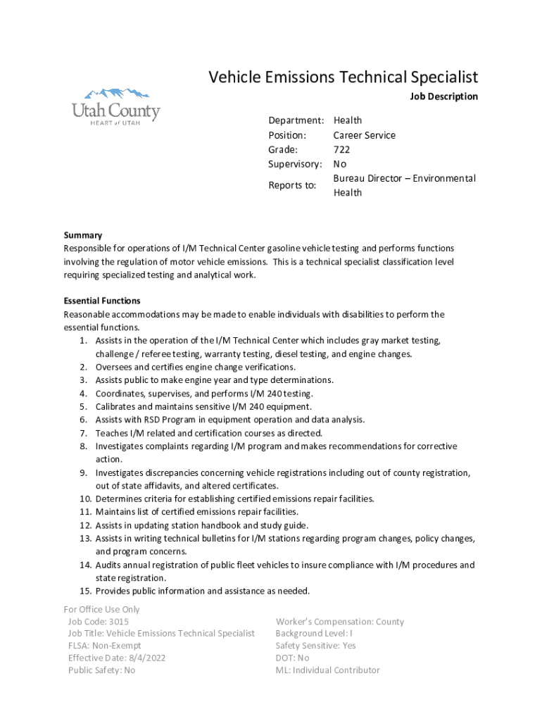 Fillable Online Vehicle Emissions Inspection and Maintenance (I/M) Fax ...
