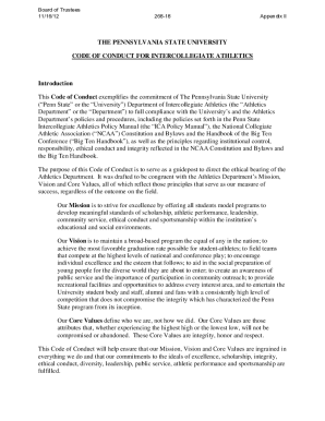 Fillable Online Penn State Mission StatementPenn State Values Fax Email ...