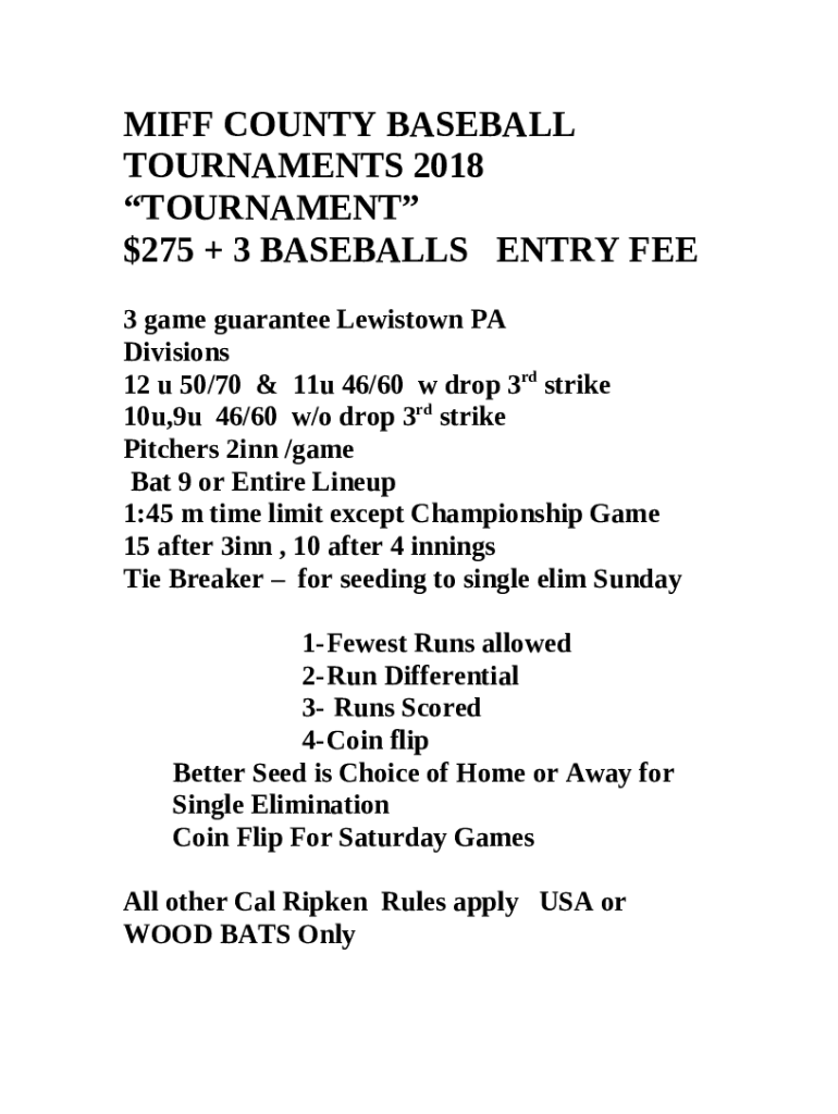 "Tournament" Doc Template | pdfFiller