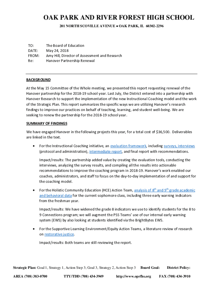 Fillable Online intranet oprfhs History Division - Oak Park and River ...