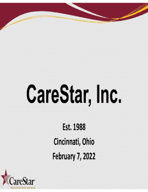Fillable Online CareStar, Inc. Mission, Benefits, and Work ...
