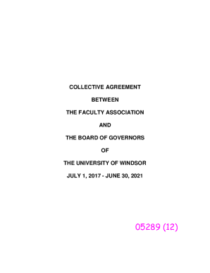 Fillable Online University faculty agreement approved by board of governors Fax Email Print ...